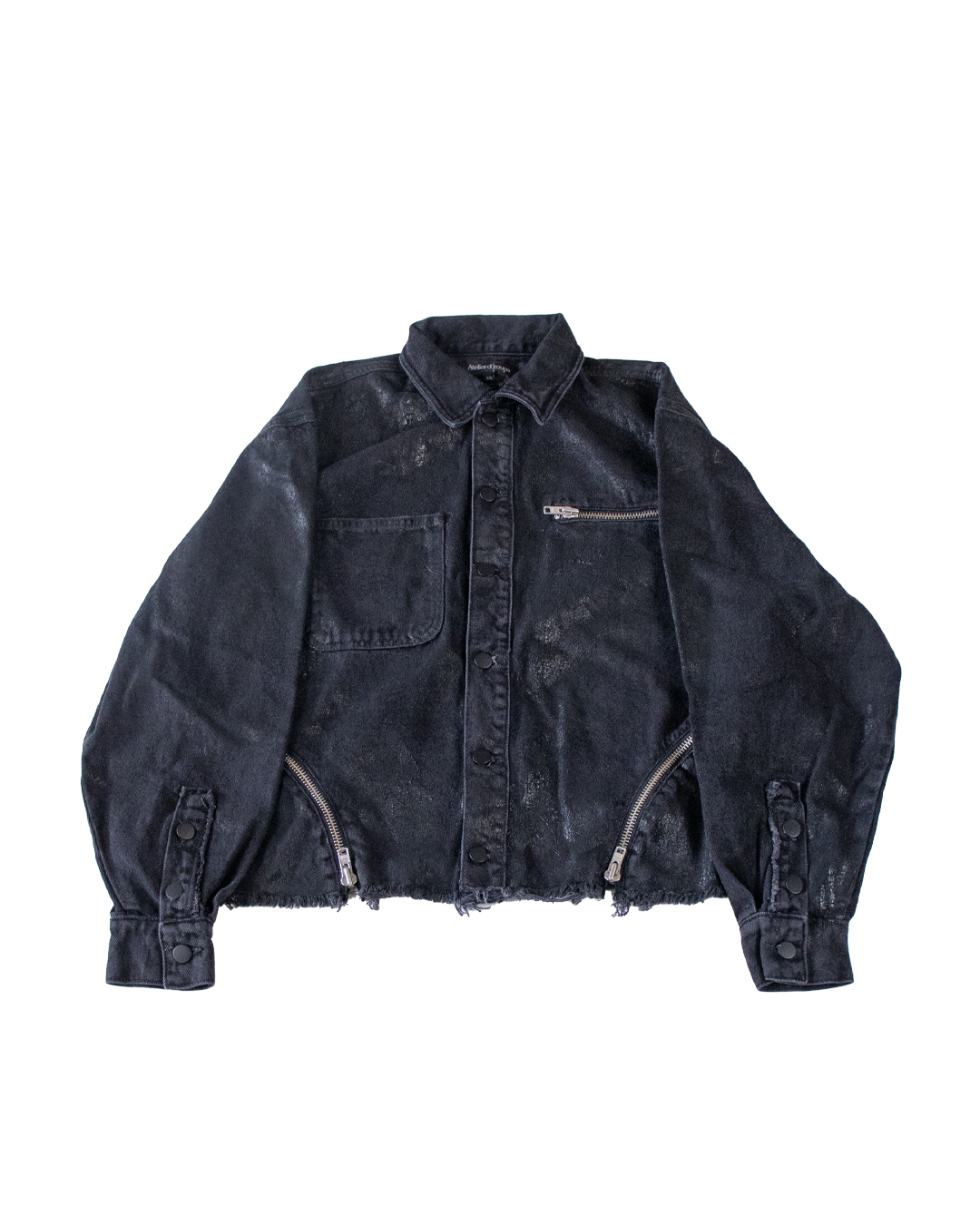 CRACKED DENIM JACKET - S (SAMPLE) – ATELIER DE ROUPA